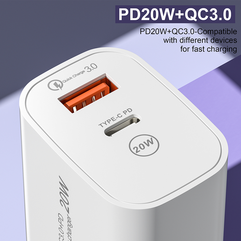 wholesale.usa-angel.com.USA Angel Dual USB PD01 20W Charger Type-C QC3 ...